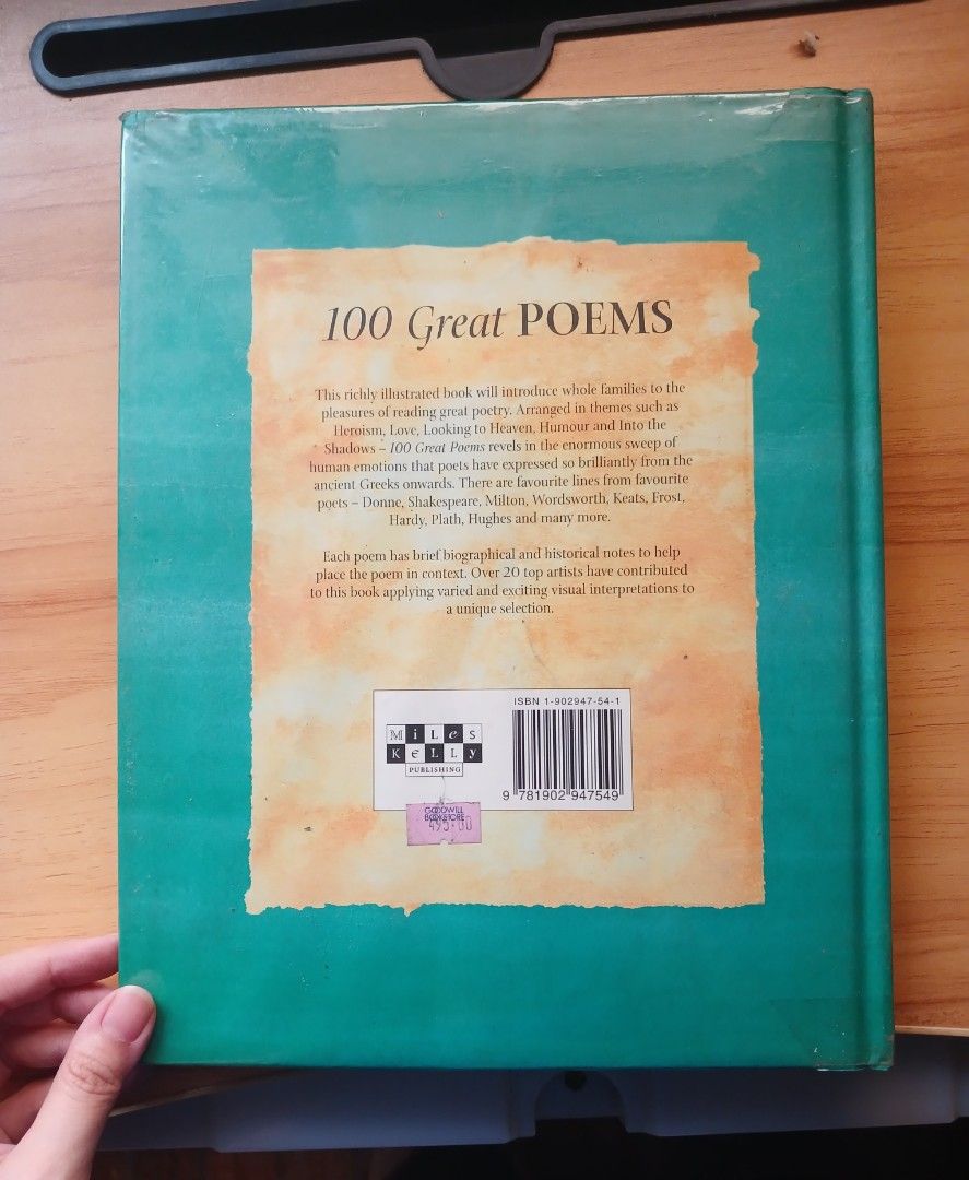 100 Great Poems (hardbound), Hobbies & Toys, Books & Magazines, Fiction ...