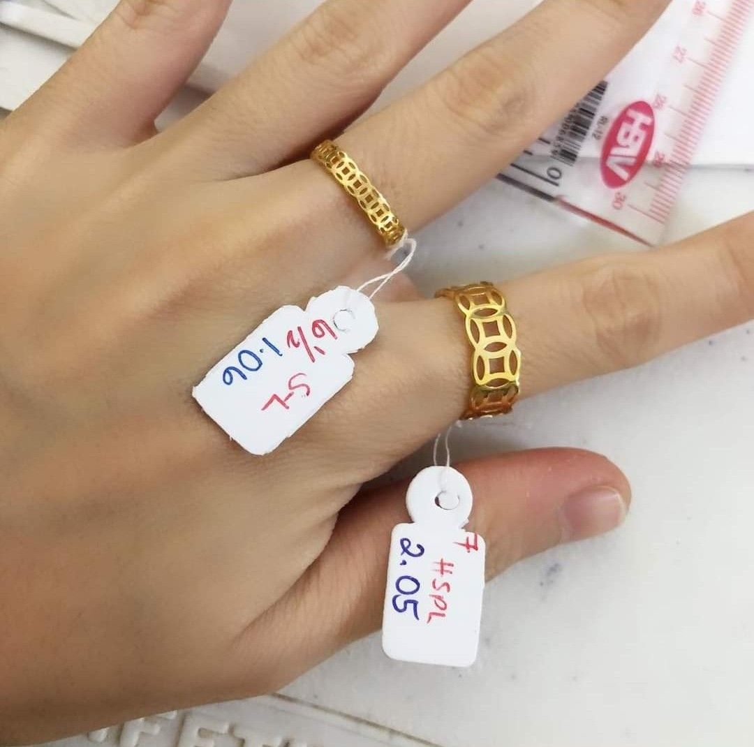 18k Saudi Gold Money Catcher Ring, Women's Fashion, Jewelry ...
