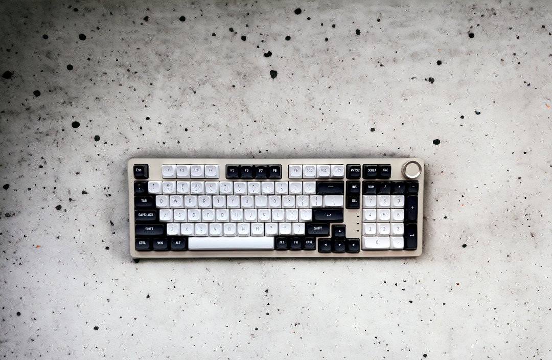 96% Custom Mechanical Keyboard (BlackOnWhite1701) - Fully Modded Tri ...