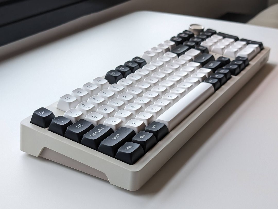 96% Custom Mechanical Keyboard (BlackOnWhite1701) - Fully Modded Tri ...