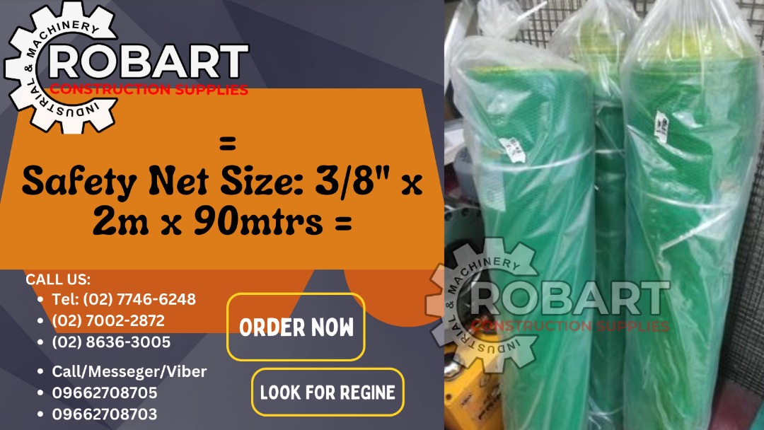 = Safety Net Size: 3/8" x 2m x 90mtrs =, Commercial & Industrial ...