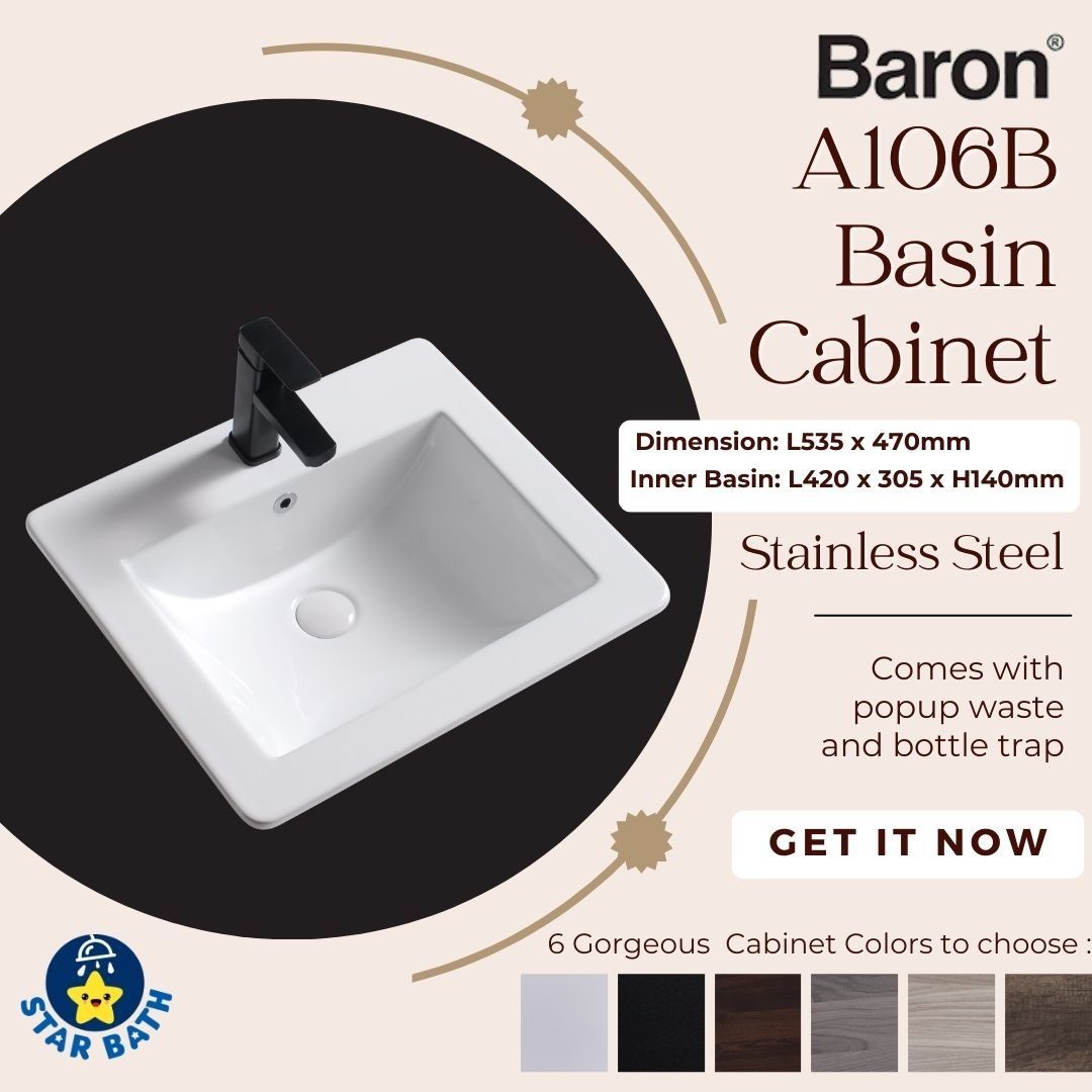 A106B Baron Stainless Steel Basin Cabinet, Furniture & Home Living ...