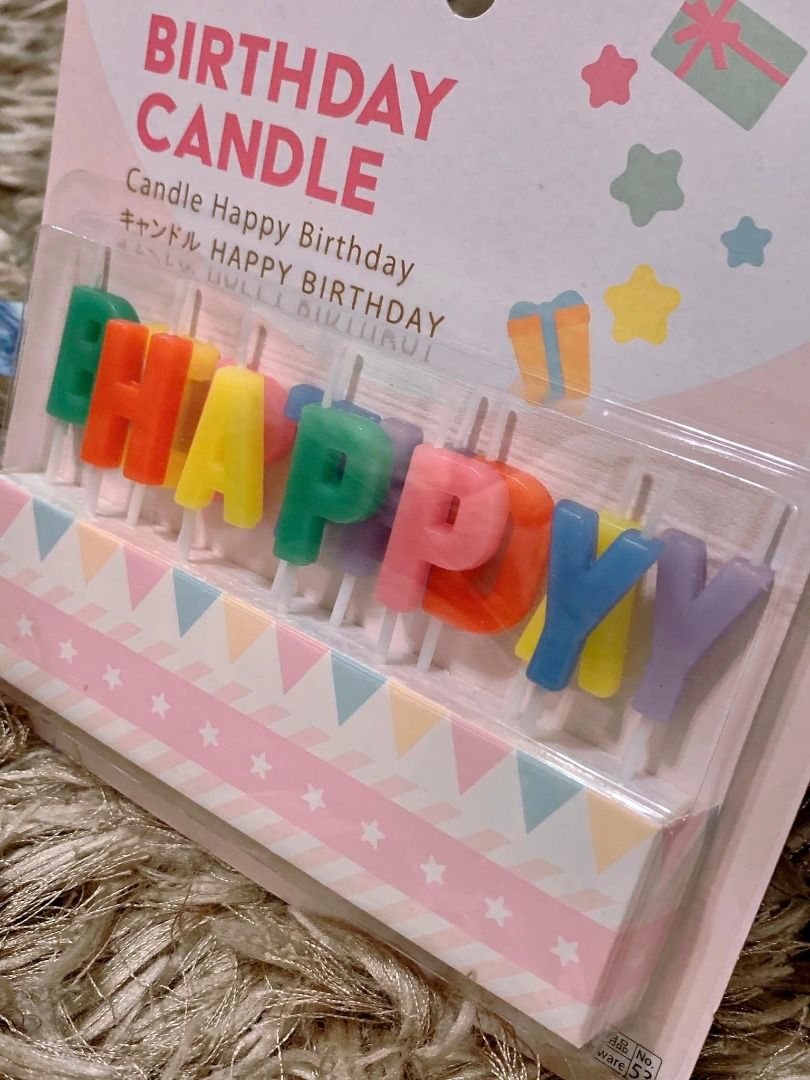 Adorable Birthday Alphabet Candles Assorted Colors Exclusively Produced ...
