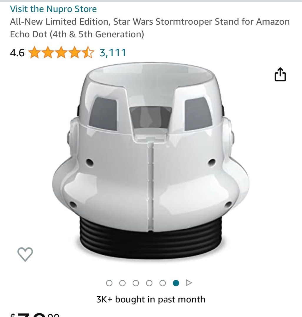 All-New Limited Edition, Star Wars Stormtrooper Stand for Amazon Echo ...