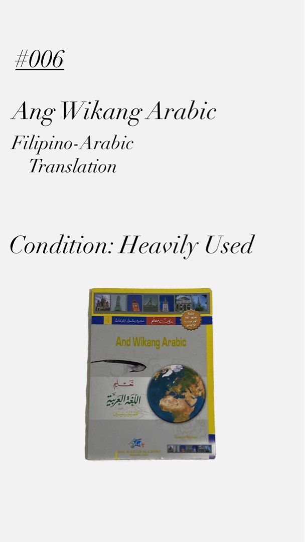 Ang Wikang Arabic Filipino-Arabic Translation, Hobbies & Toys, Books ...