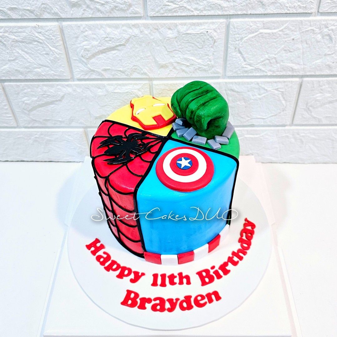 Homemade Avengers Cake