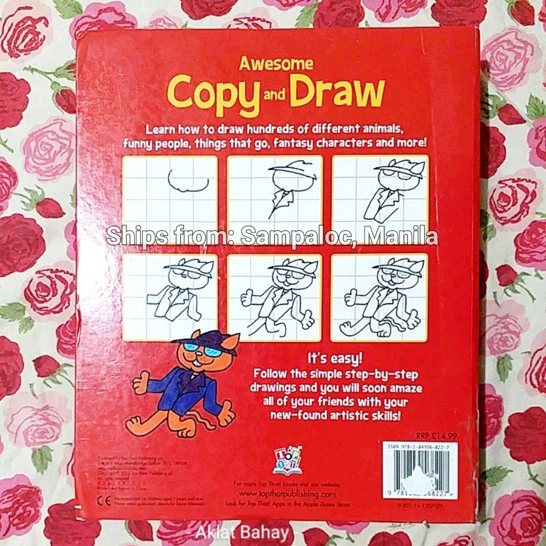 Awesome Copy and Draw [Large Hardcover] Drawing Activity Book for 7 ...