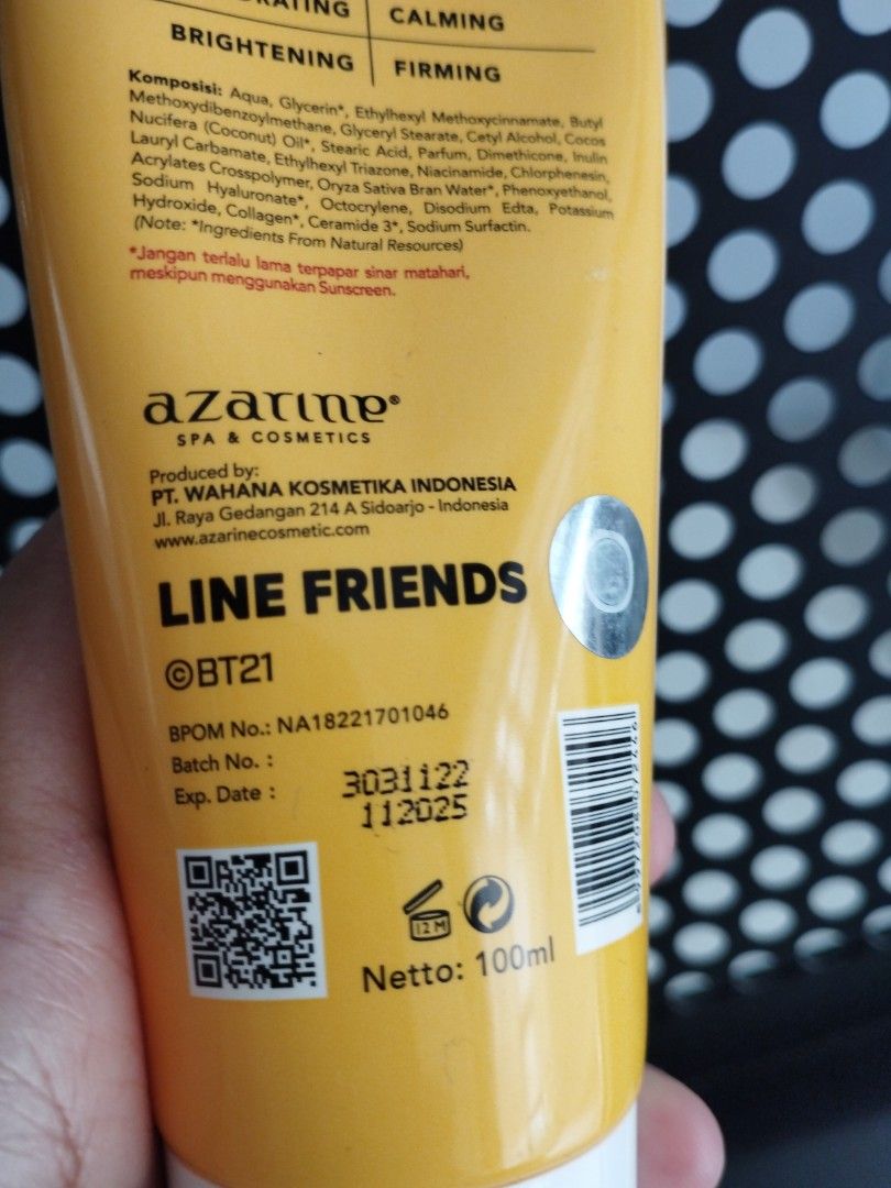 Azarine Body Guard Moisturizer Sunscreen Serum SPF50 PA++++, Kesehatan ...