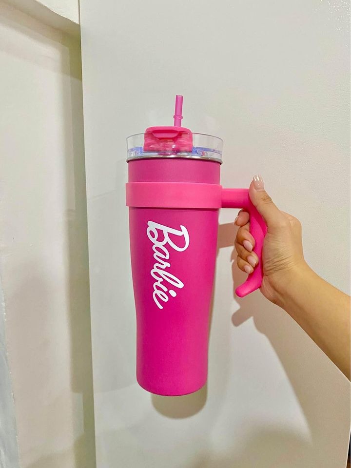 Barbie Steel Cup with Straw Tumbler (Miniso) brandnew, Furniture & Home ...