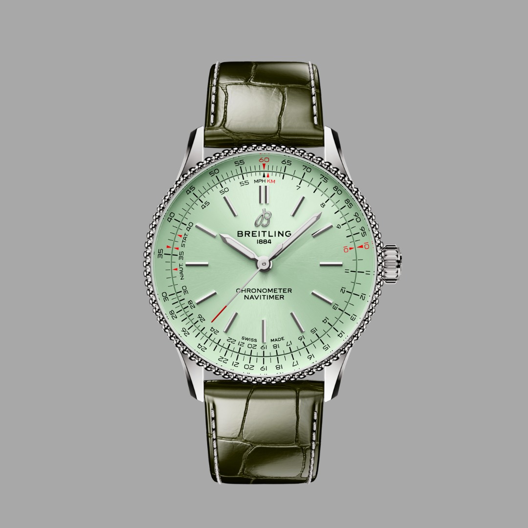 Breitling Navitimer Automatic 36mm Green, Biege and Grey dial on ...