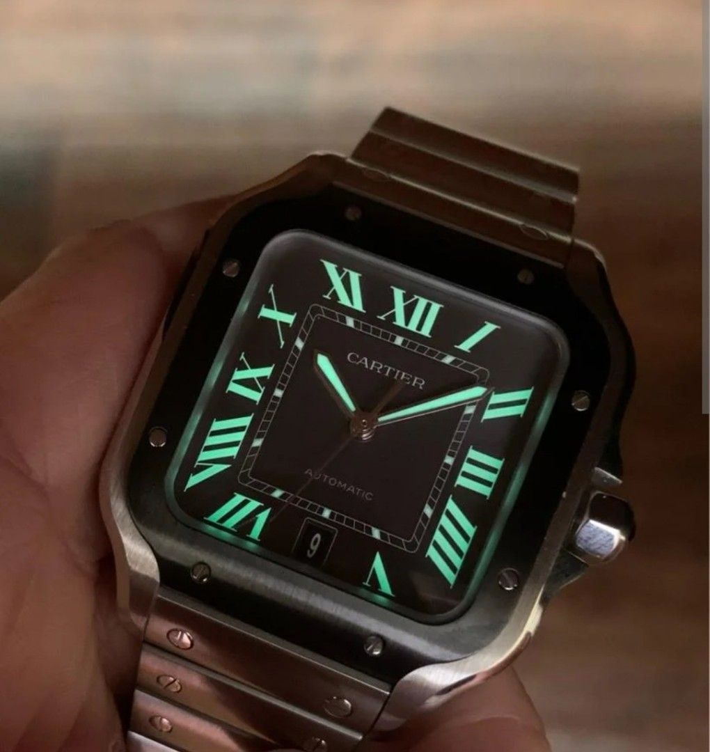Cartier Santos ADLC Grey - Fullset, Luxury, Watches on Carousell