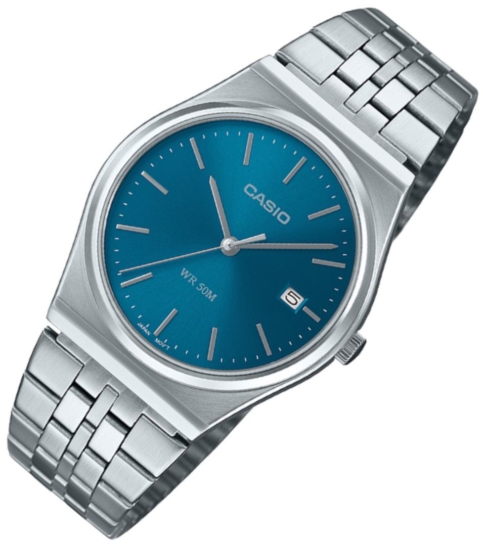CASIO Standard MEN'S watch MTP-B145 series MTP-B145D-2A2 藍色面, 男裝, 手錶及配件 ...
