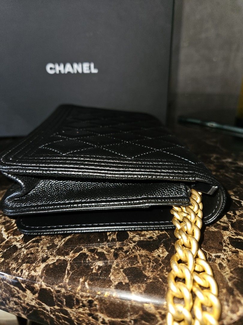 Chanel Boy Wallet On Chain Gold Hardware, Luxury, Bags & Wallets on ...