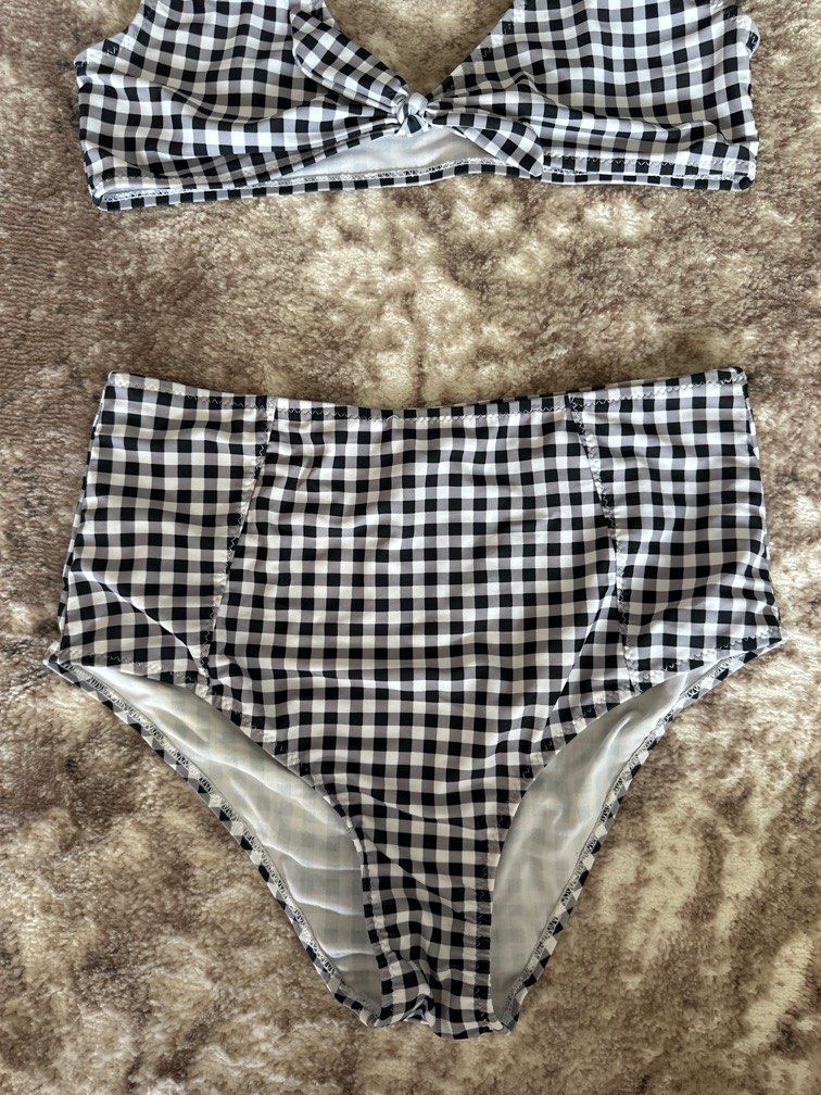 Checkered Swimsuit Bikini, Women's Fashion, Swimwear, Bikinis ...