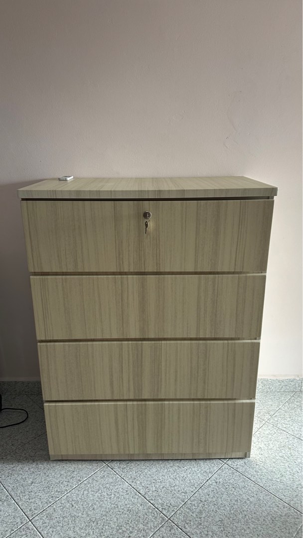 Chest of Drawers with lock width 80cm depth 46cm height 108cm ...