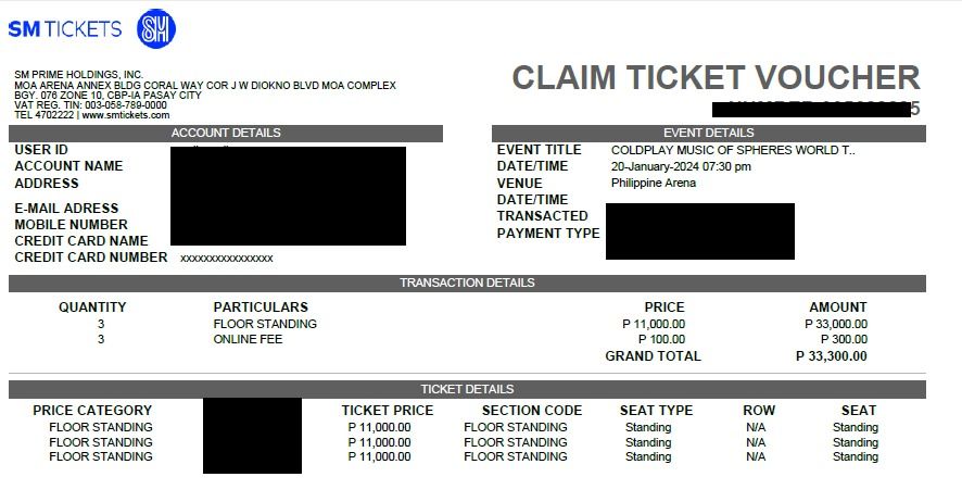 COLDPLAY MUSIC OF SPHERES WORLD - Bulacan - Jan20, Tickets & Vouchers ...