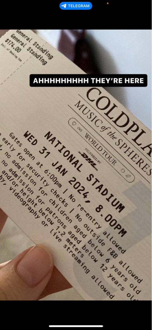 Coldplay Tickets, Tickets & Vouchers, Event Tickets on Carousell