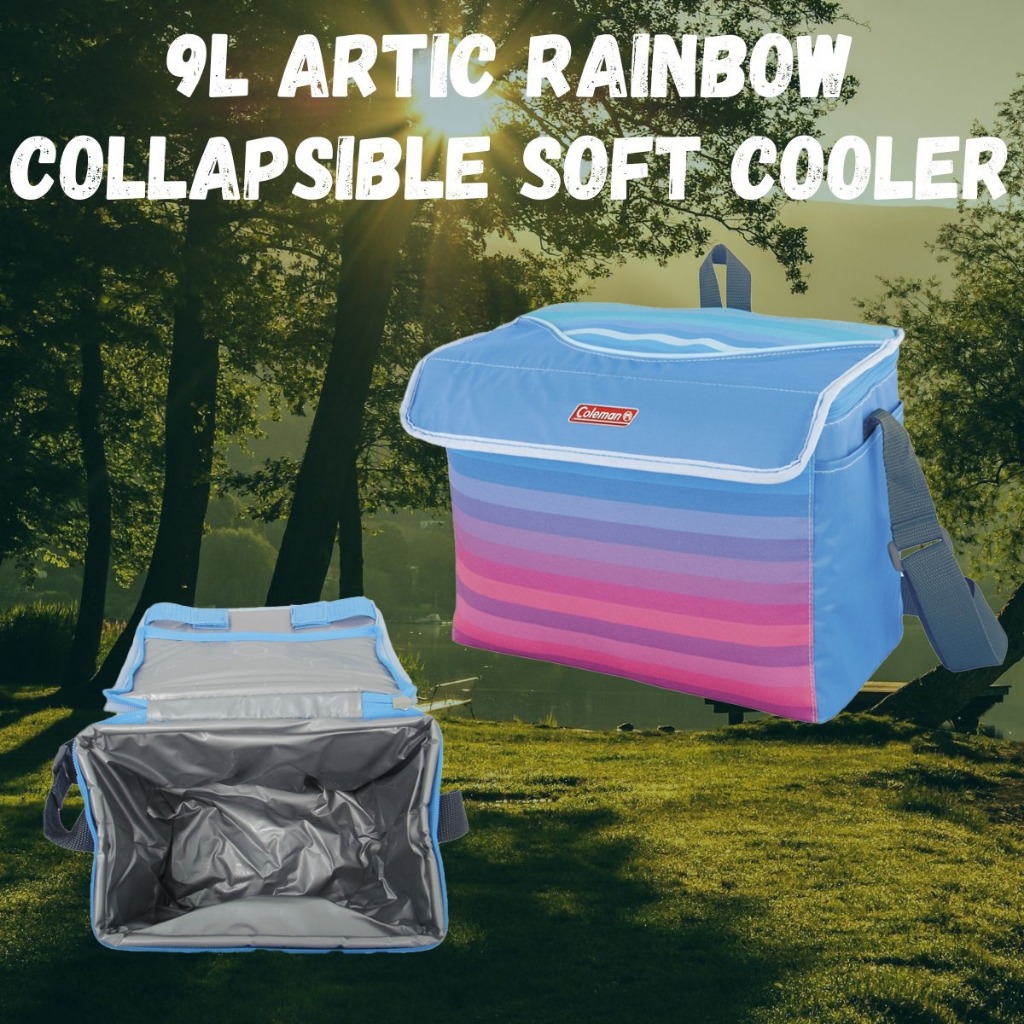 Coleman 9L Artic Rainbow Collapsible Soft Cooler, Sports Equipment ...
