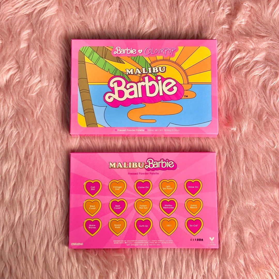 Colourpop x Malibu Barbie Eyeshadow Palette, Beauty & Personal Care ...