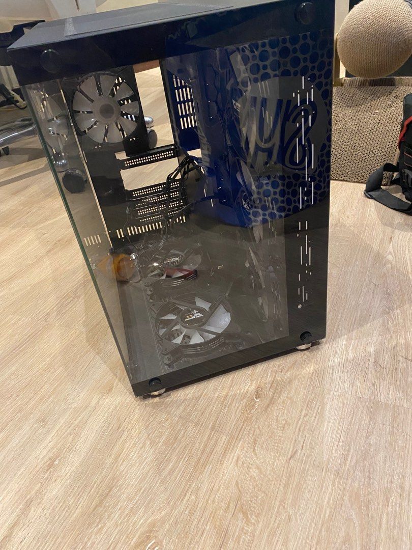 Coolman Robin 2 Black PC case with 6 Darkclash c6ms fans, Computers ...