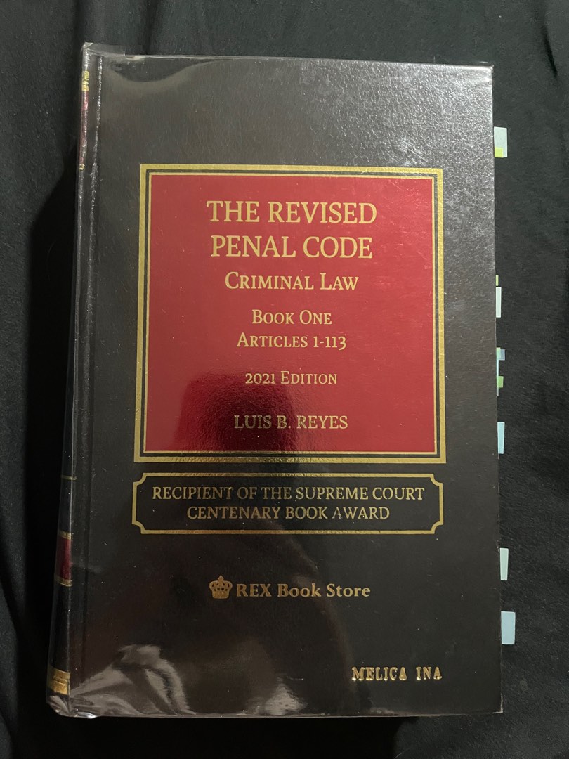 Criminal Law Book 1 by Justice Reyes, Hobbies & Toys, Books & Magazines ...