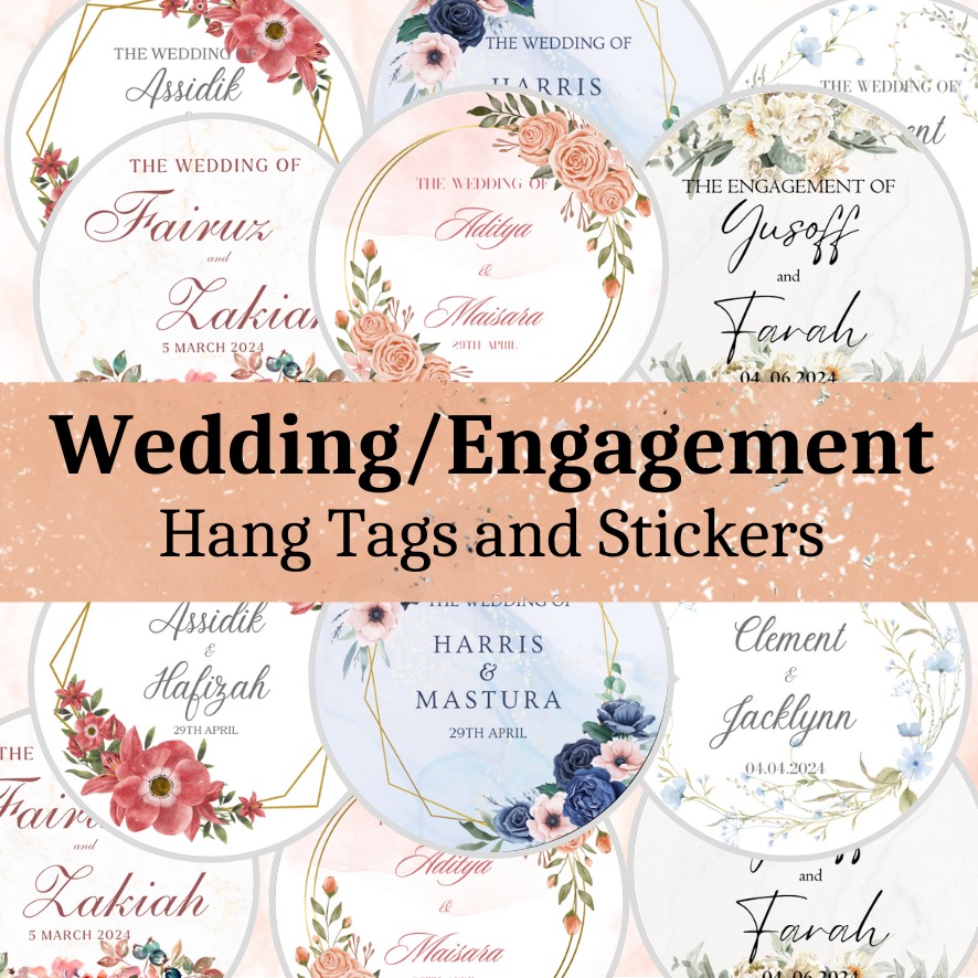 Customised Round Hang Tags For Special Occasion, Weddings, Engagement ...