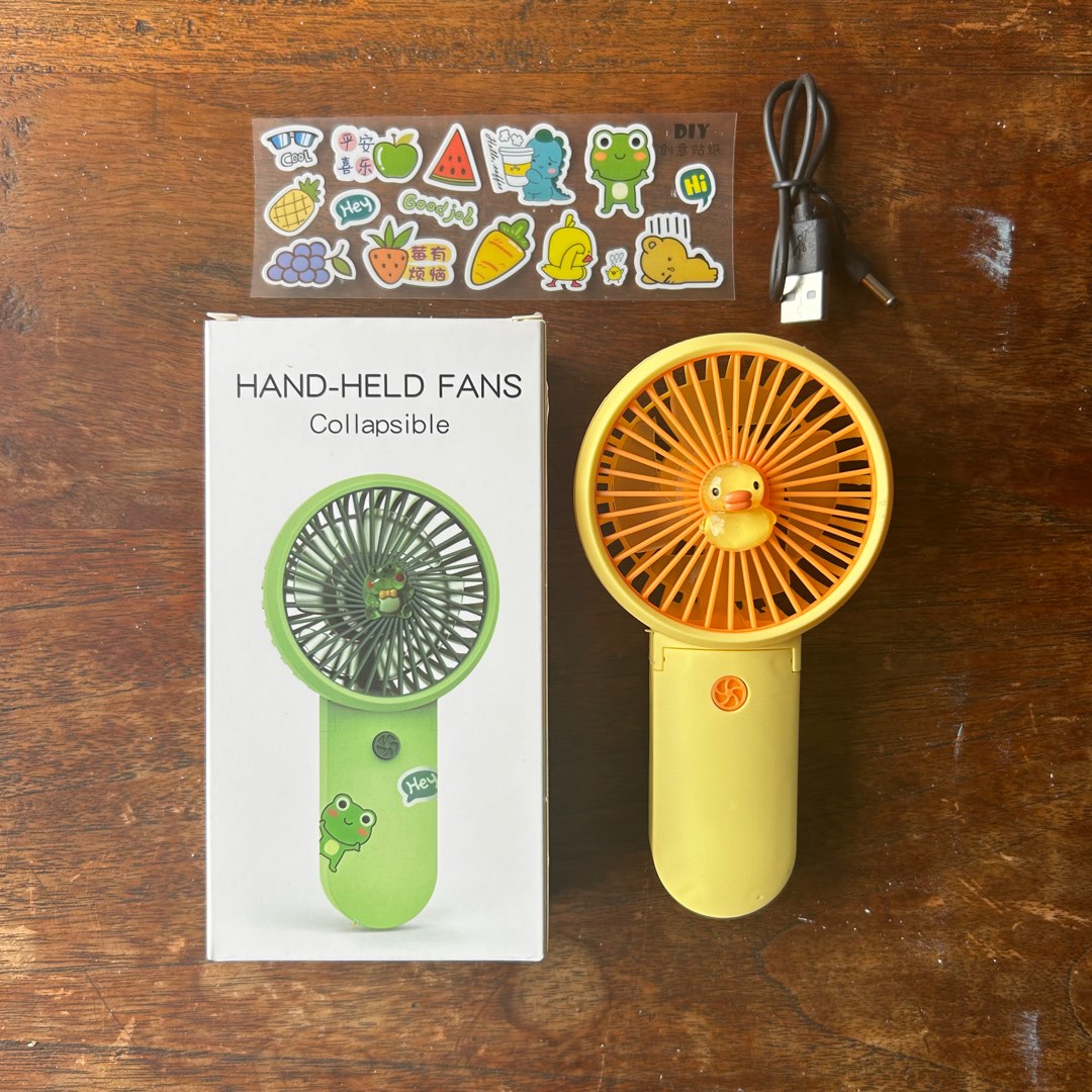 Cute Mini Portable Duck Fan (Collapsible), Furniture & Home Living ...