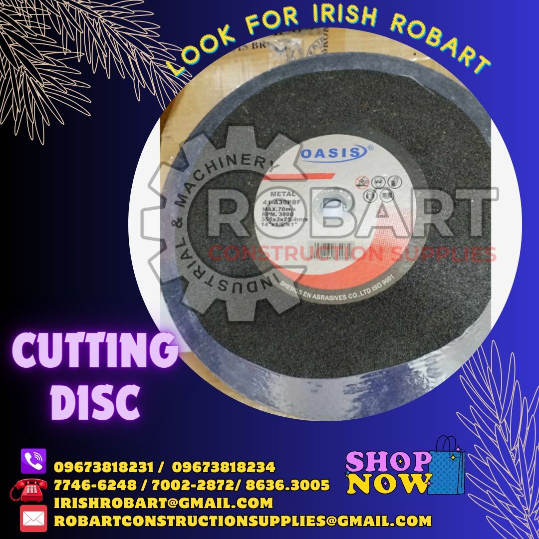 Cutting disc 14", Commercial & Industrial, Construction Tools & Equipment on Carousell