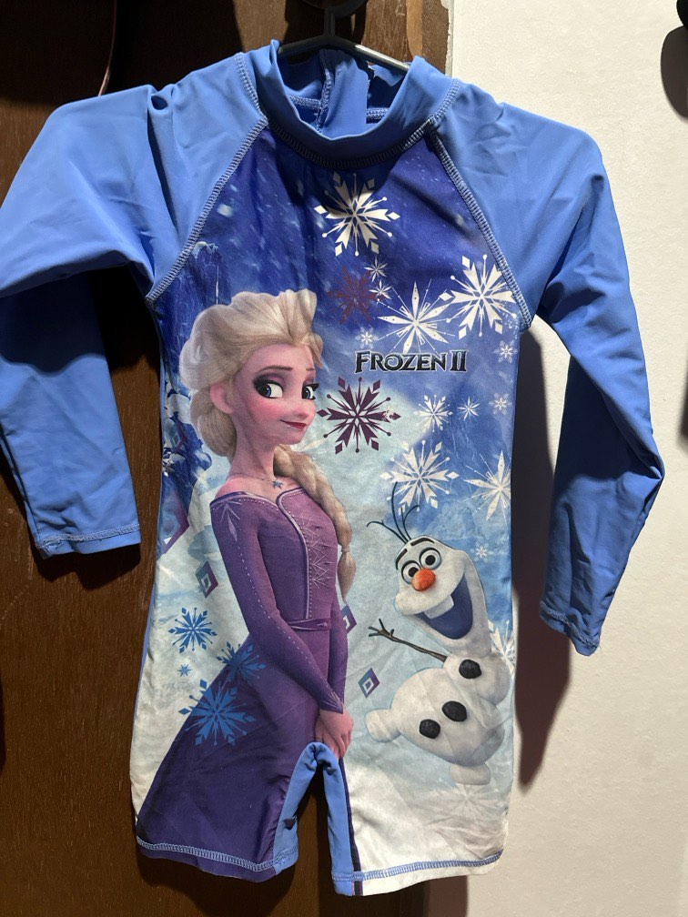 Disney Frozen Rush guard swimwear 6-8yo, Babies & Kids, Babies & Kids ...