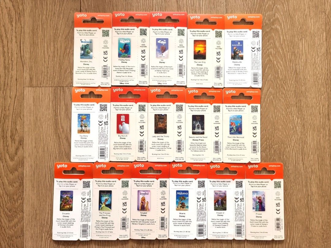 Disney Pixar Junior Novels Yoto cards Monsters Inc. / UP / Lion King ...
