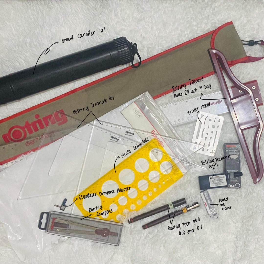Engineering Drawing Materials Set, Hobbies & Toys, Stationary & Craft ...