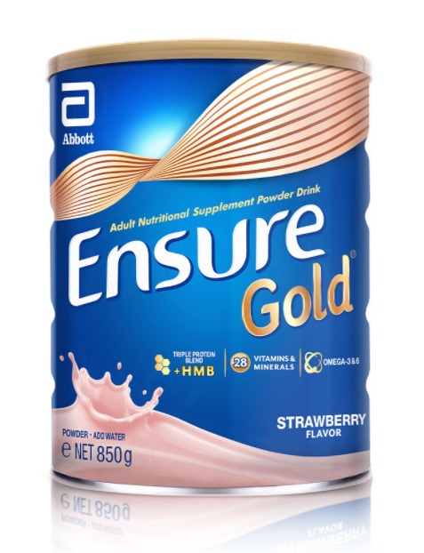 ENSURE Gold HMB Strawberry 850g, Food & Drinks, Beverages on Carousell