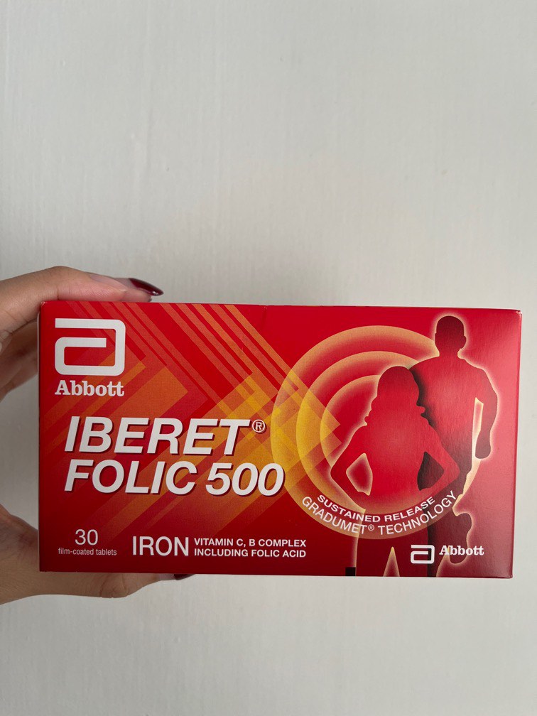 [EXP 06/2025] Abbott Iberet Folic 500 Iron Tablet, Health & Nutrition ...