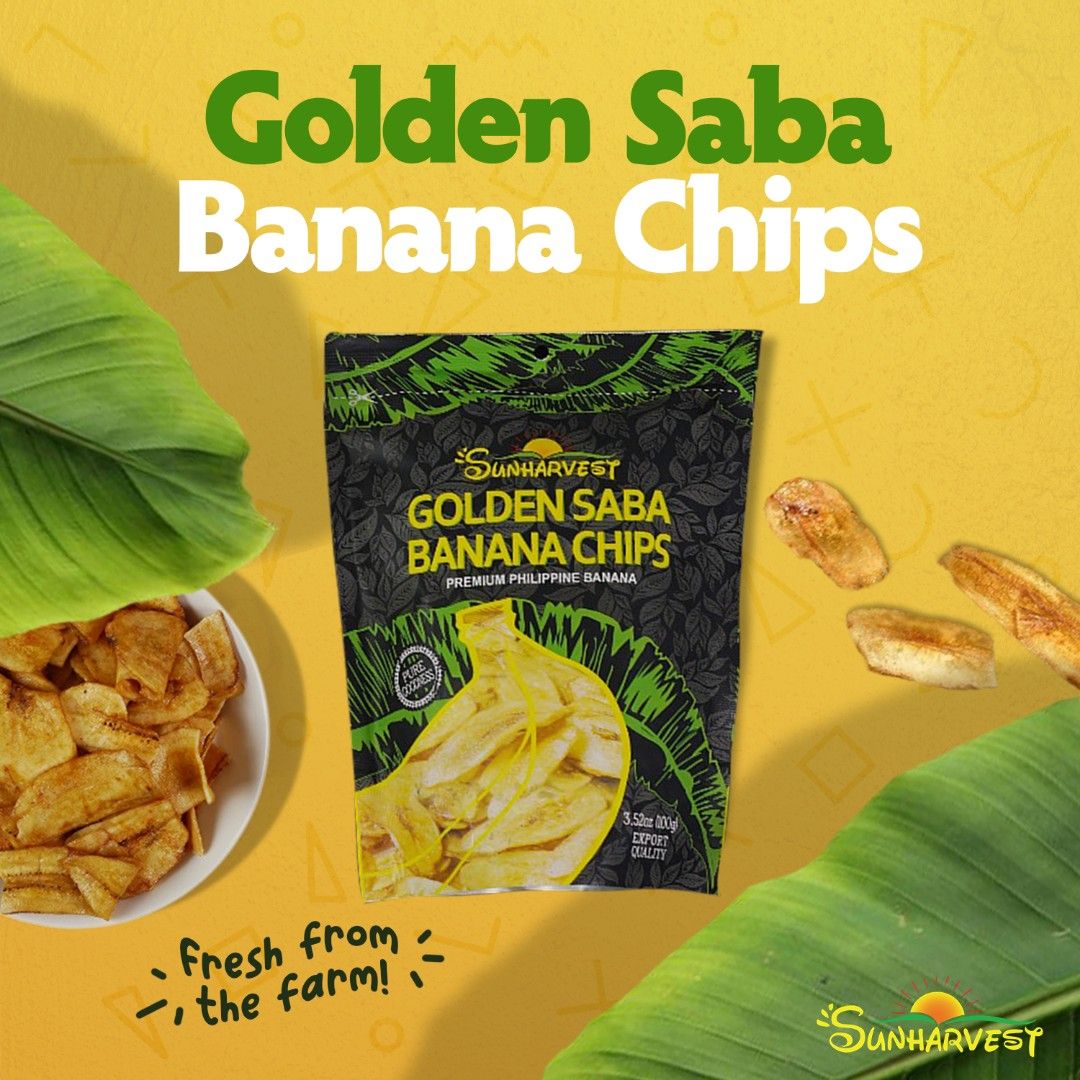 Export Quality Saba Bananachips 100g and 200g, Food & Drinks, Packaged ...