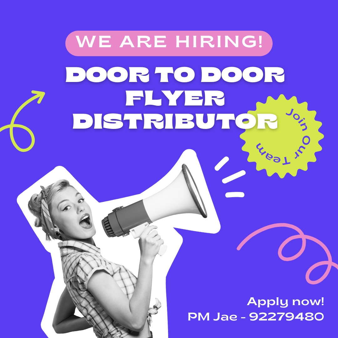 Flyer Distributor needed (Woodlands), Jobs, Sales, Retail & Marketing ...