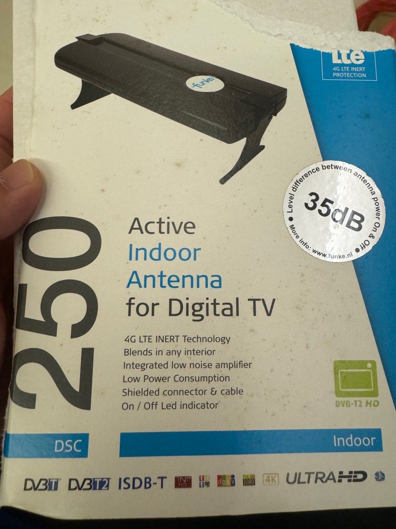 Funke Active Indoor Antenna DSC250, TV & Home Appliances, TV ...