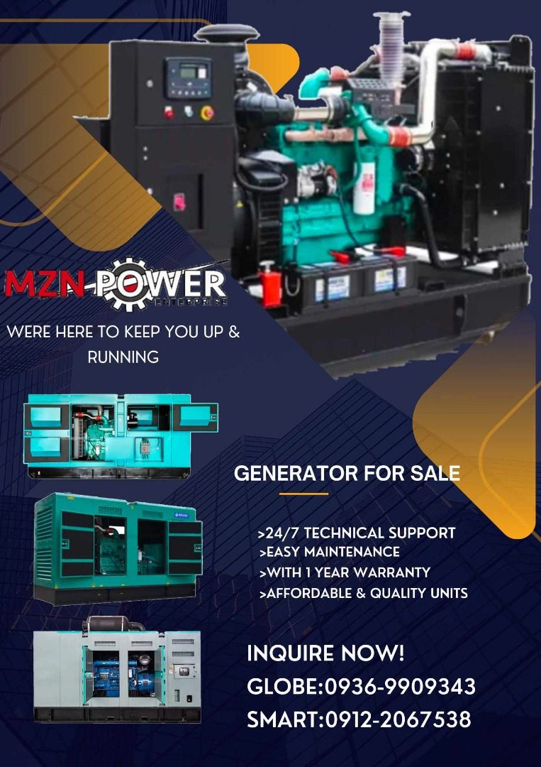 Generator set diesel type - 25kva 50kva 75kva 100kva 125kva 150kva ...