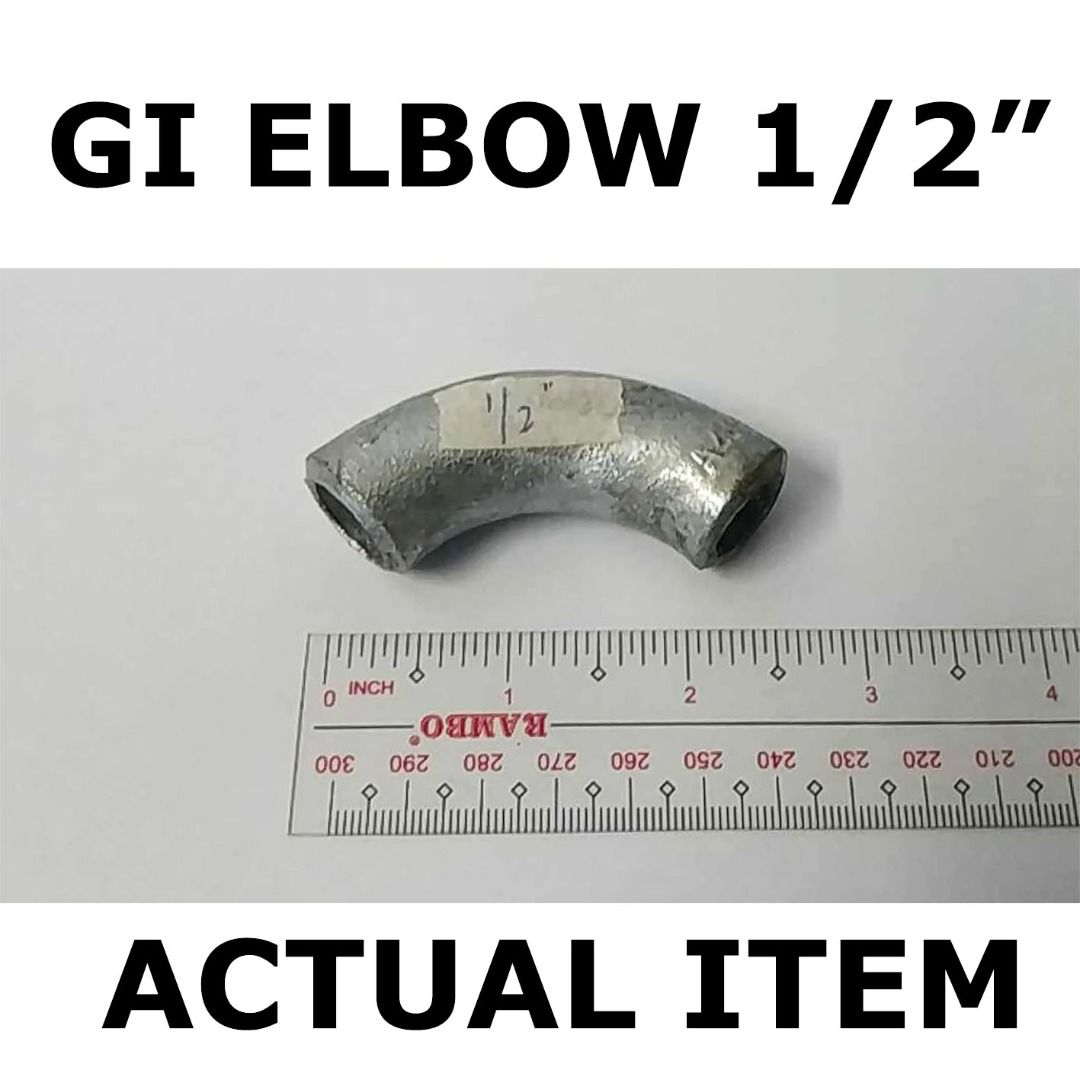 GI WELDING ELBOW 1/2" SCH40 GALVANIZED IRON BUTTWELD
