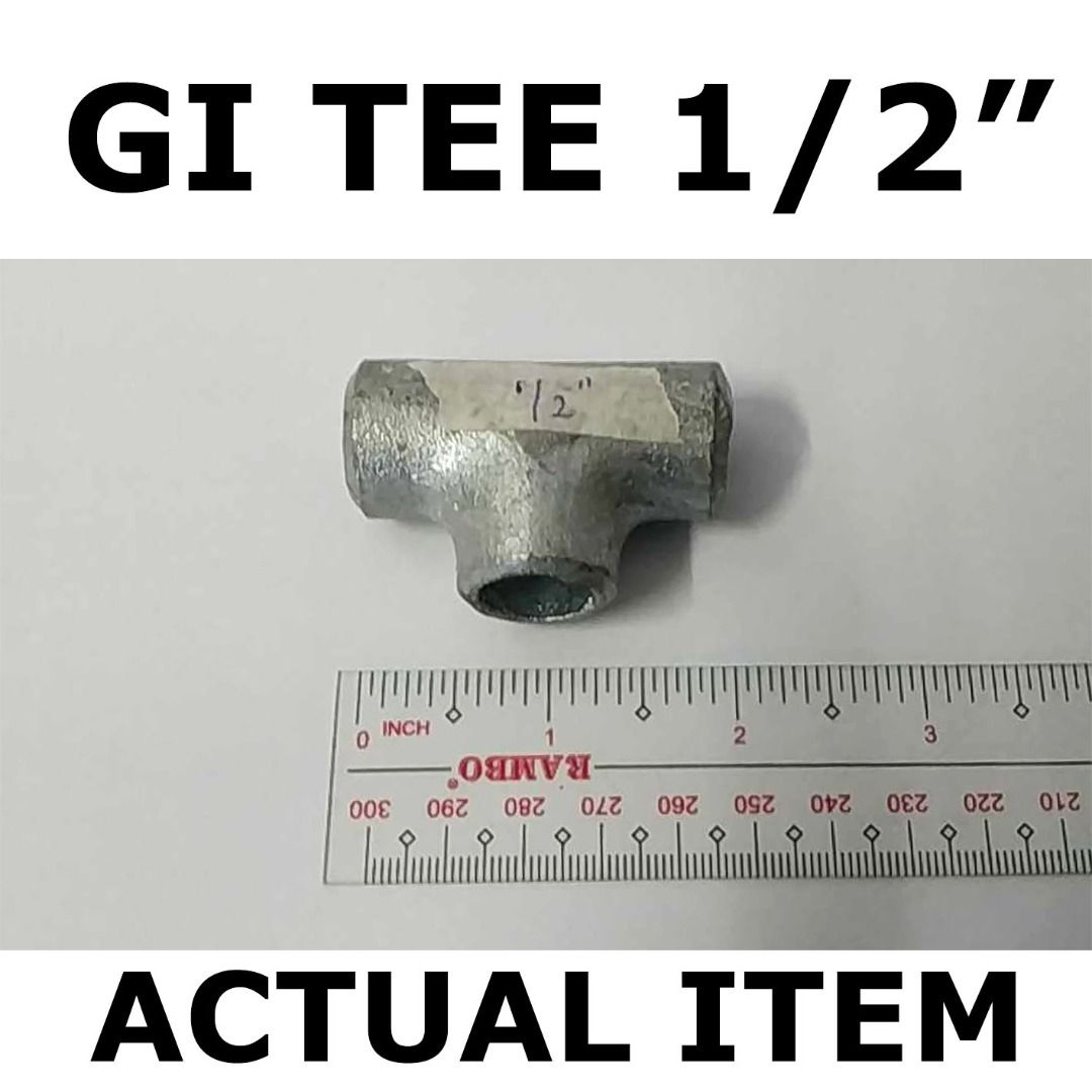 GI WELDING TEE 1/2" SCH40 GALVANIZED IRON BUTTWELD