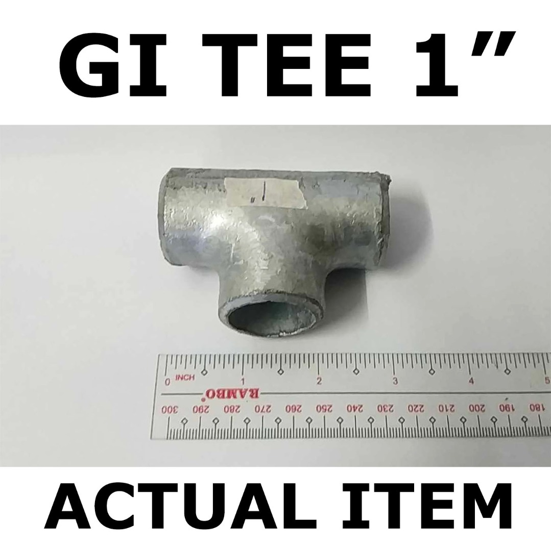 GI WELDING TEE 1" SCH40 GALVANIZED IRON BUTTWELD