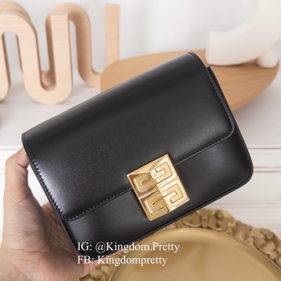 Givenchy Small Size 4G Box Flap Bag in Black Gold Hardware GHW Pre-order, Luxury, Bags & Wallets ...
