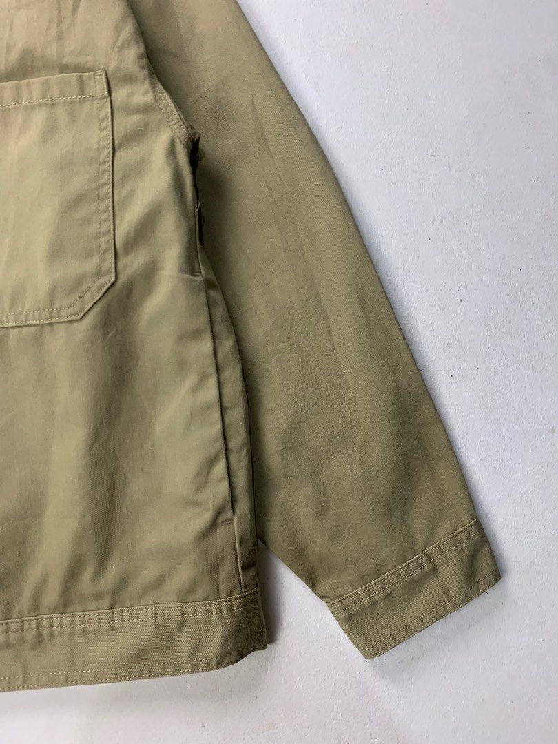 GU Beige Chore Jacket, Men's Fashion, Coats, Jackets and Outerwear on ...