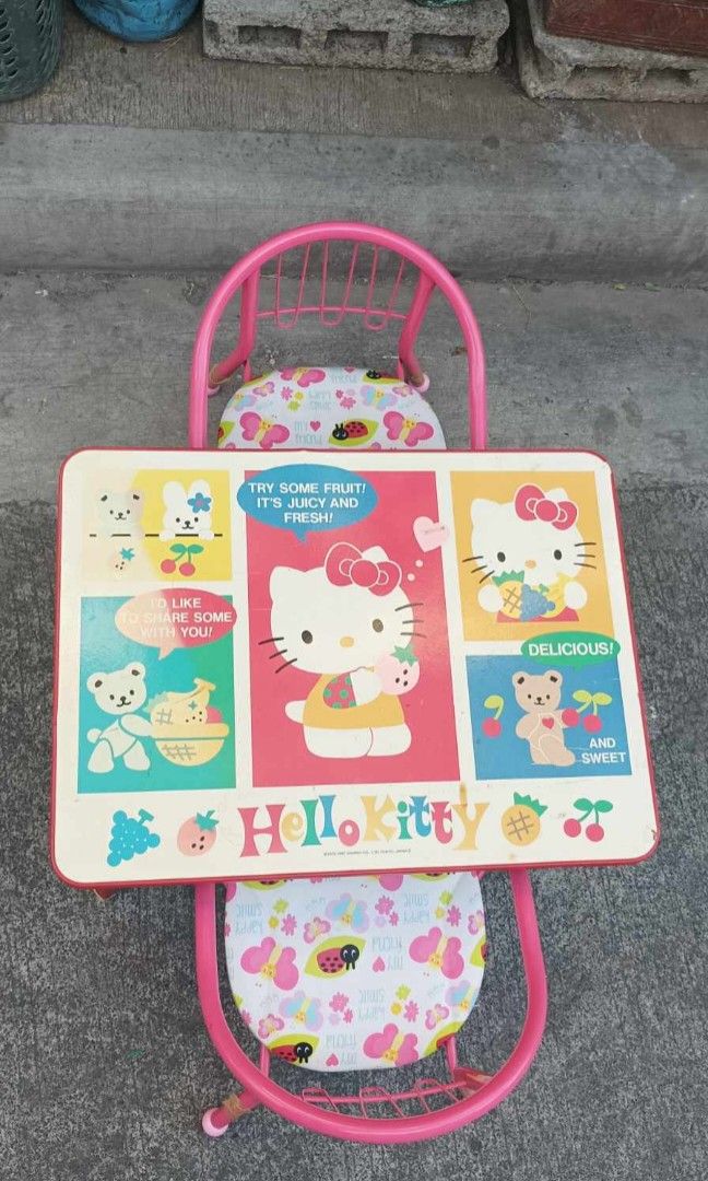 Hello kitty table with chairs, Babies & Kids, Baby Nursery & Kids ...