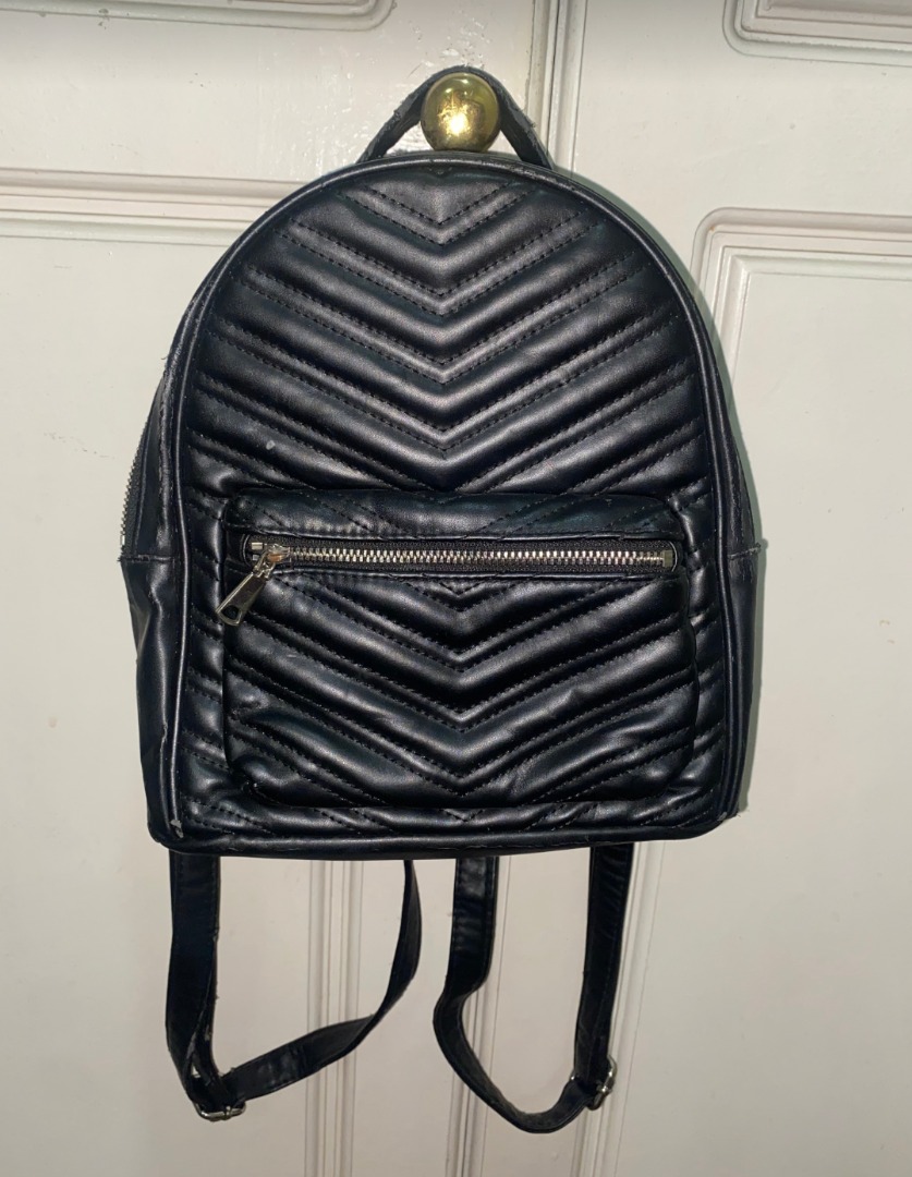 H&M Small Backpack in Black, Women's Fashion, Bags & Wallets, Backpacks ...