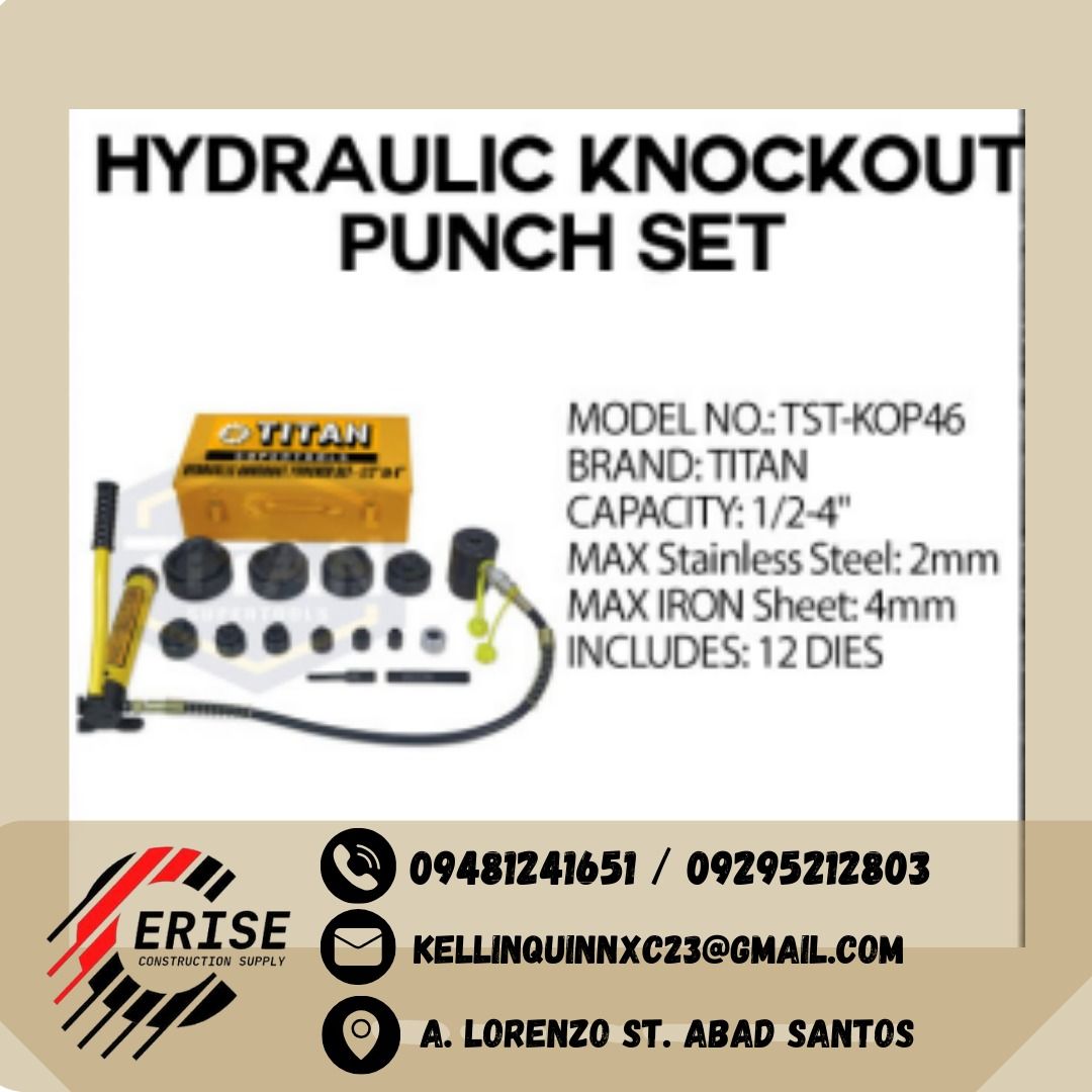 Hydraulic Knockout Punch Set, Commercial & Industrial, Construction Tools & Equipment on Carousell