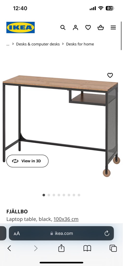 IKEA FJALLBO Laptop Table, Furniture & Home Living, Furniture, Tables ...