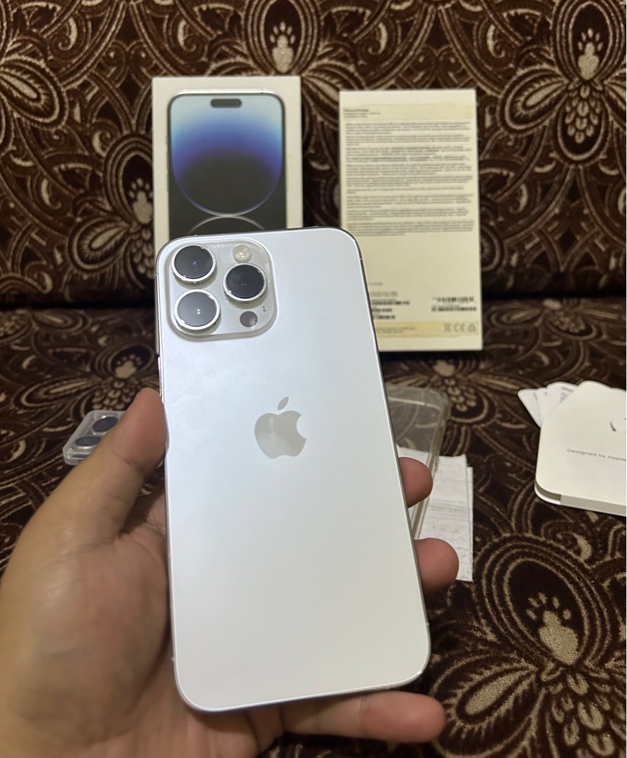iPhone 14 Pro Max Silver 128GB Factory Unlocked with Receipt, Mobile ...