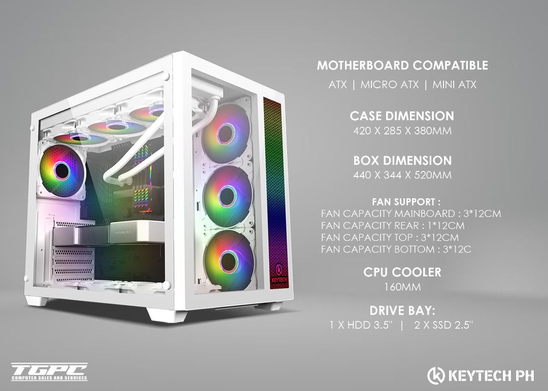 KEYTECH ROBIN SE (special edition) GAMING CASE FOR ATX MATX ITX ...