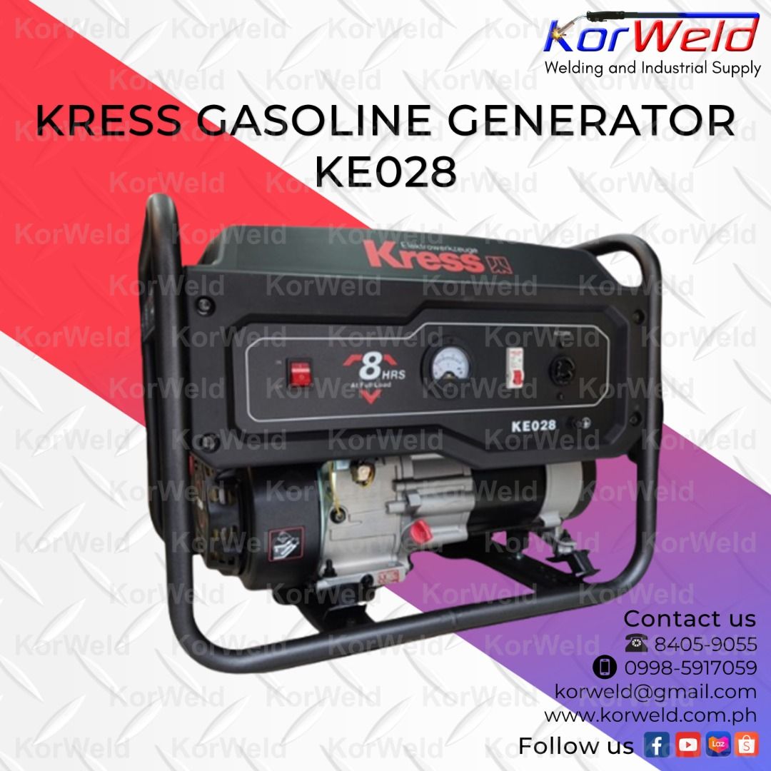 KRESS Gasoline Generator KE028 - 2.8kVa, Commercial & Industrial ...