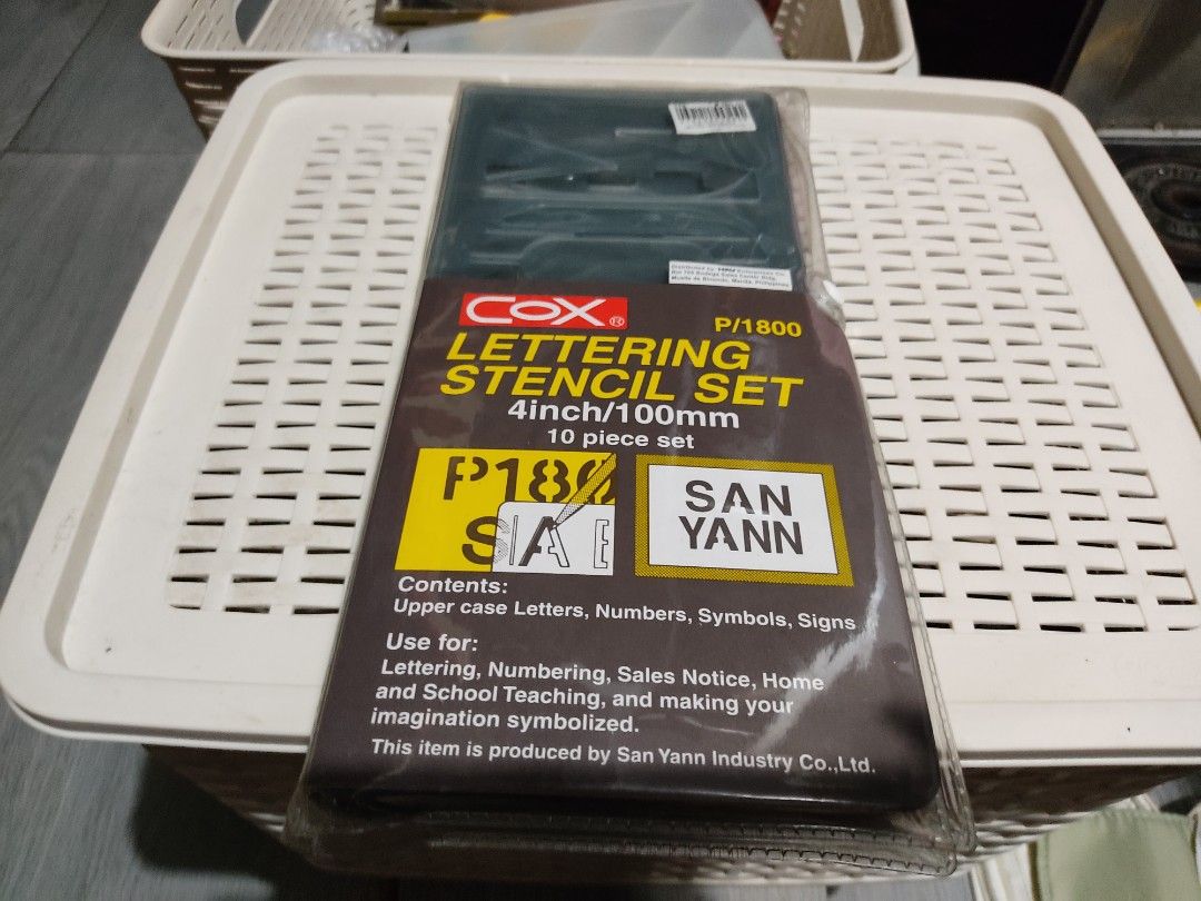 Cox Lettering Stencil 4 inch/100mm, Hobbies & Toys, Stationary & Craft ...